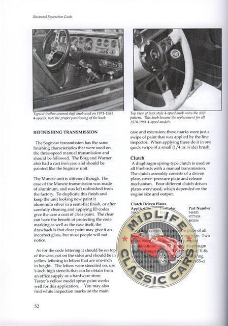 Trans Am And Firebird Formula Restoration Guide, 1970-1981 ...
