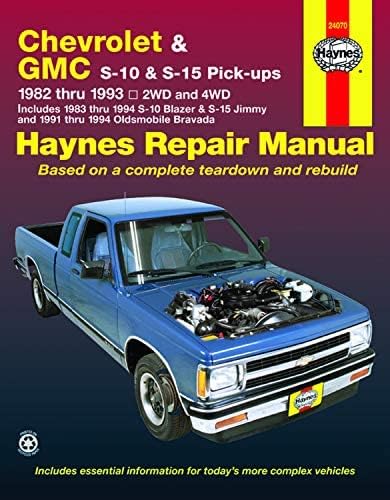 Chevrolet & GMC S-10 and S-15 Pick-up 1982 thru 1994 including S-10 ...