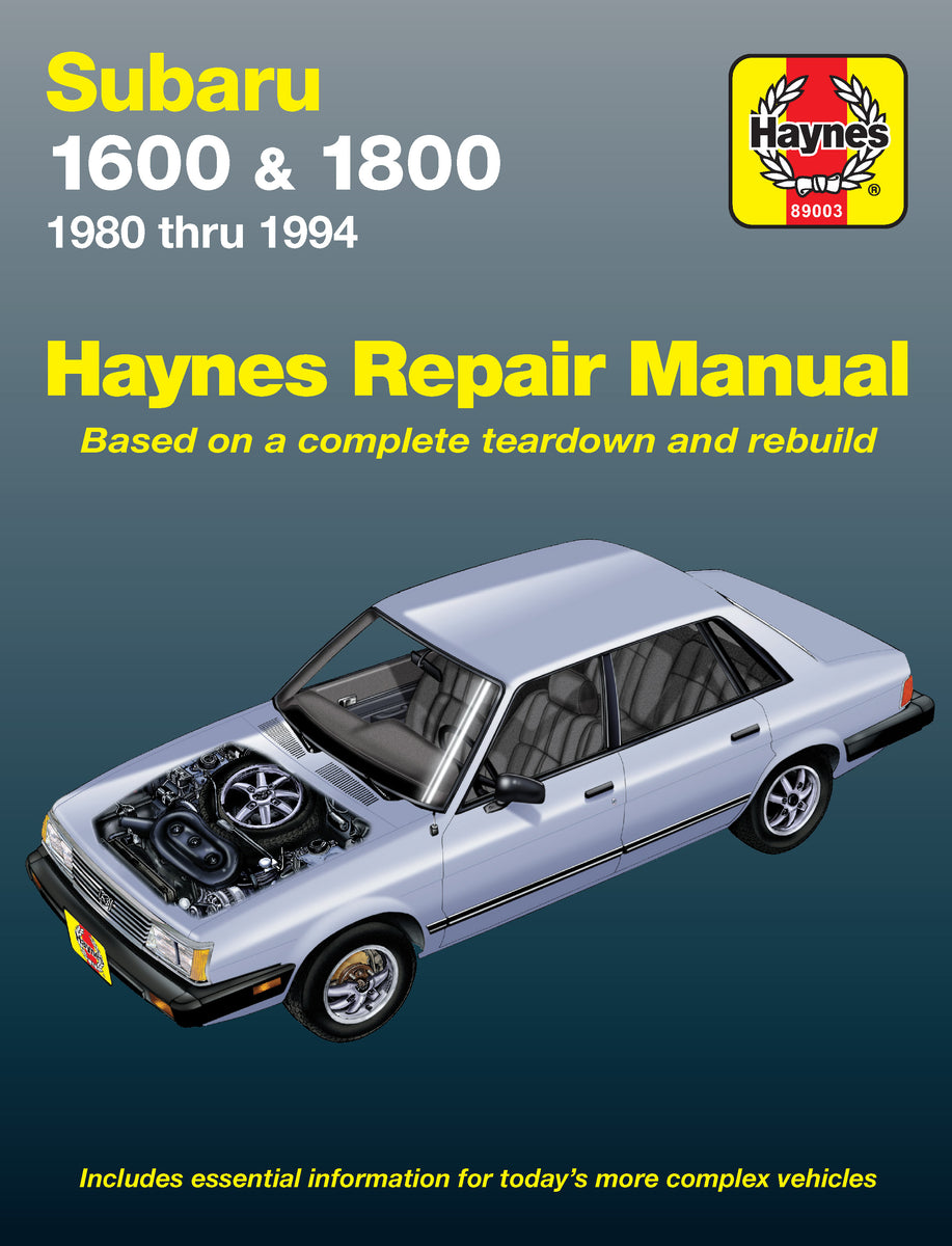 Subaru 1600 & 1800 1980-1994 Haynes manual – MidlifeClassicCars.com