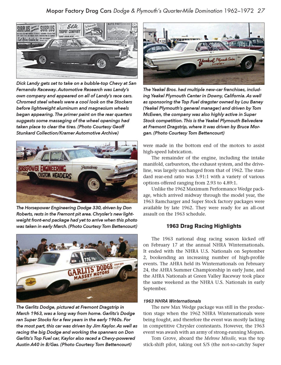 Mopar Factory Drag Cars: Dodge & Plymouth's Quarter-mile Domination ...