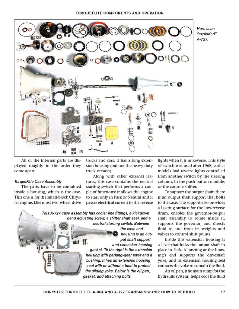 Chrysler Torqueflite A-904 & A-727 Transmissions: How To Rebuild ...