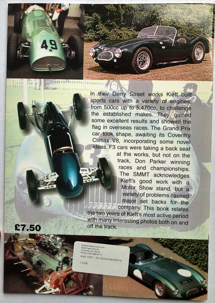 Kieft 1953 - 54. Wolverhampton'S Grand Prix And Sports Cars USED ...