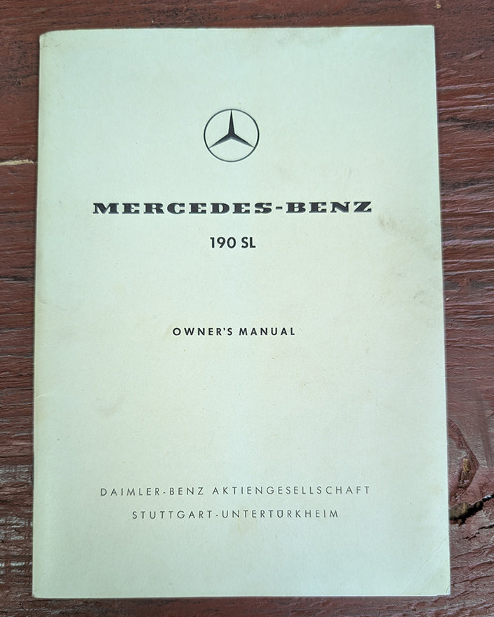 Mercedes-Benz 190 SL Owner's Manual | Midlife Classic Cars ...